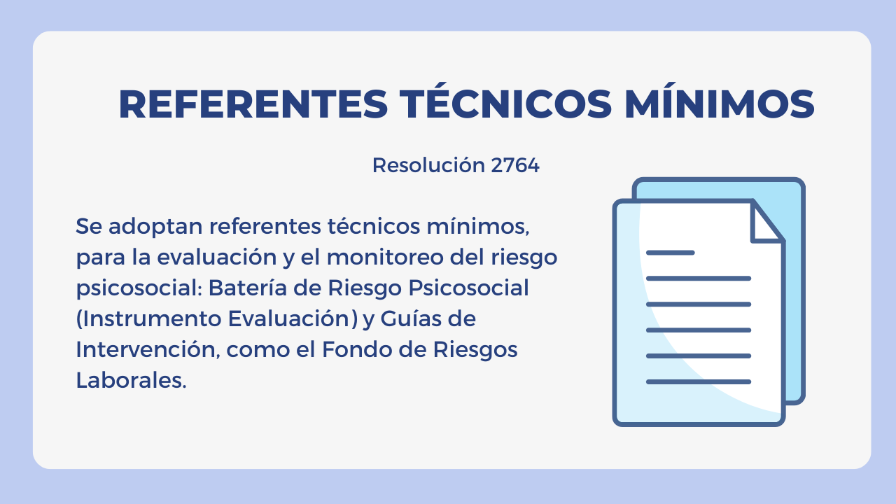 ResoluciÓn 2764 De 2022 BaterÍa Para La EvaluaciÓn De Factores De